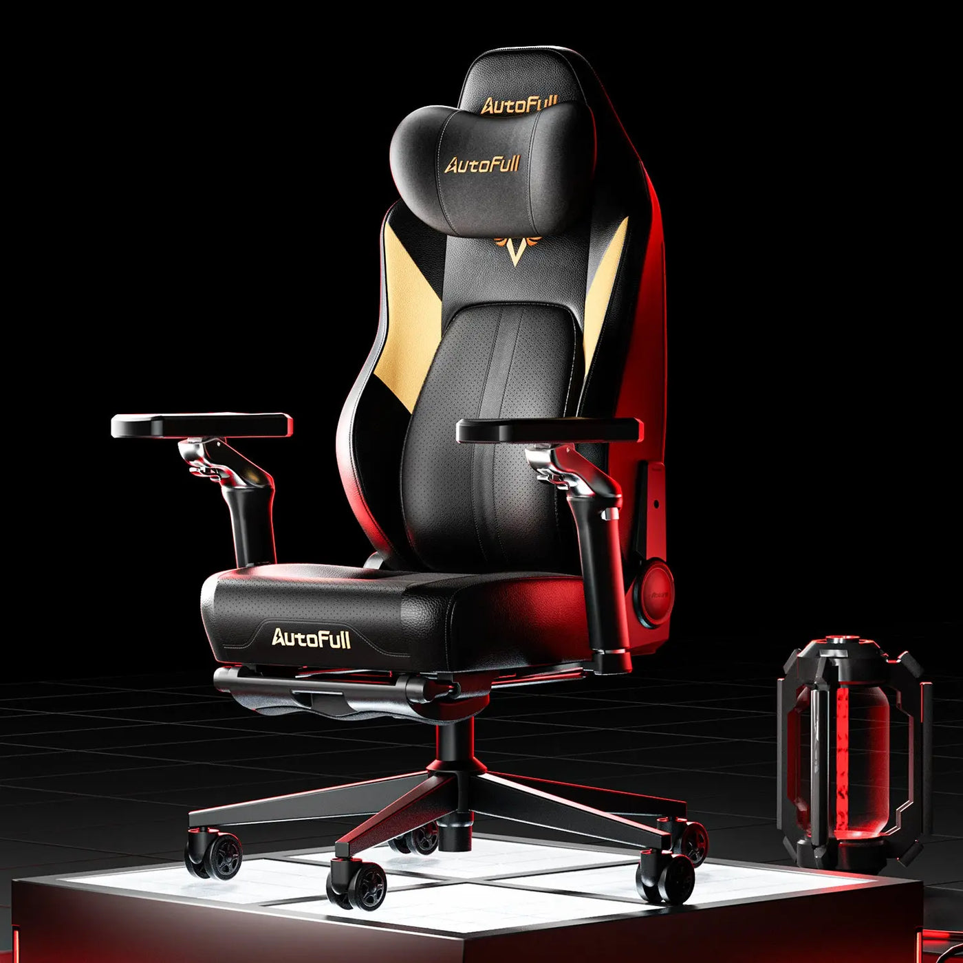 AutoFull M6 Ultra Black Gaming Chair with Massage