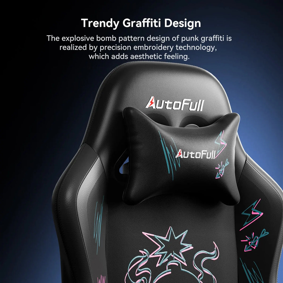 Gaming Chair with Ergonomic Lumbar Pillow | C3 Version at Autofull